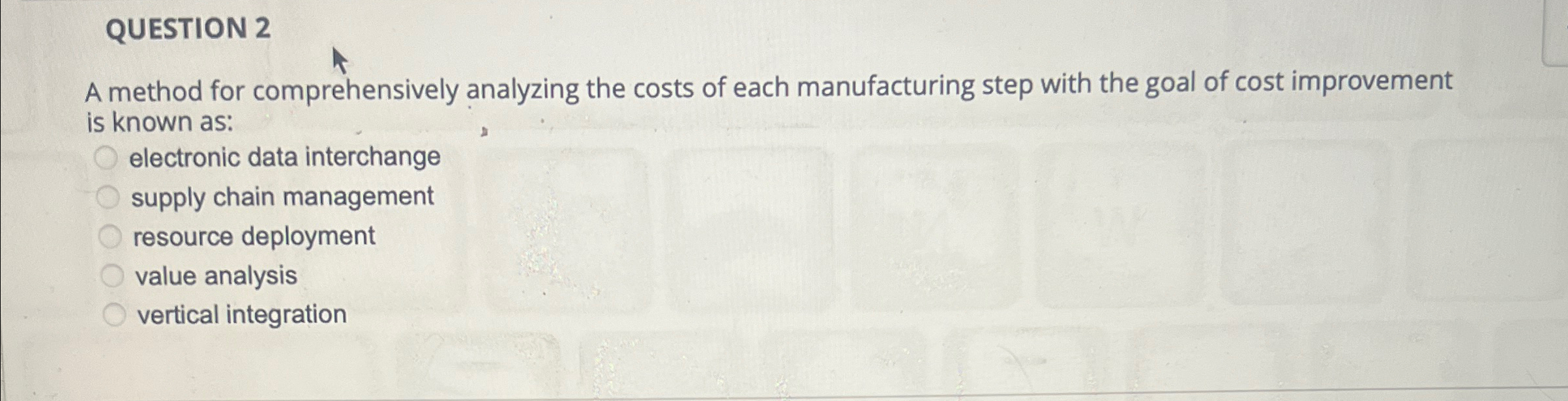 Solved QUESTION 2A method for comprehensively analyzing the | Chegg.com