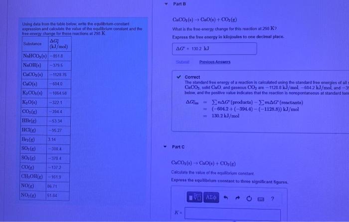 Solved CaCO2( s)−CaO(s)+CO2( s) diuo of tha gquation | Chegg.com