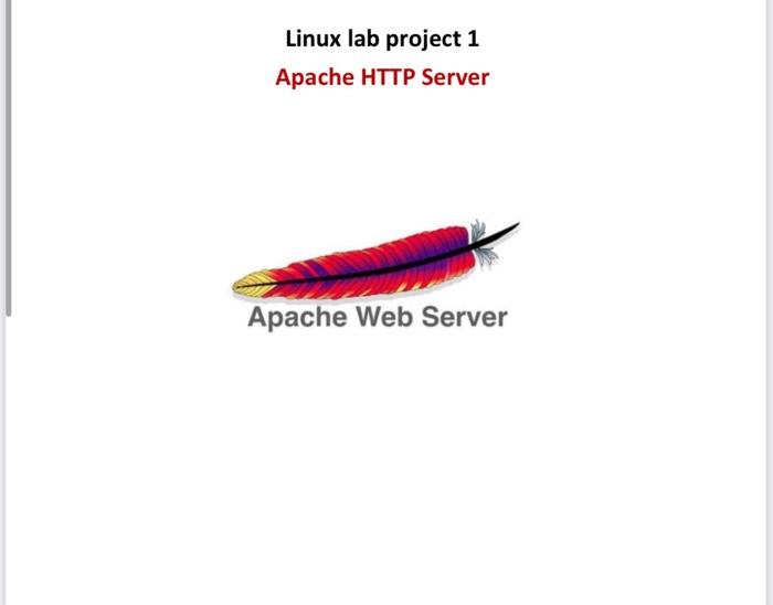 Linux lab project 1 Apache HTTP Server 1. | Chegg.com