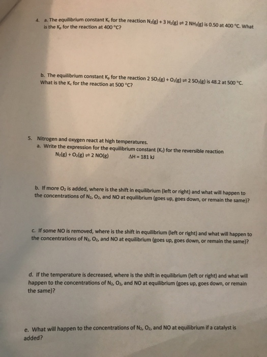 Solved 1. Write the expression for the reaction quotient, | Chegg.com