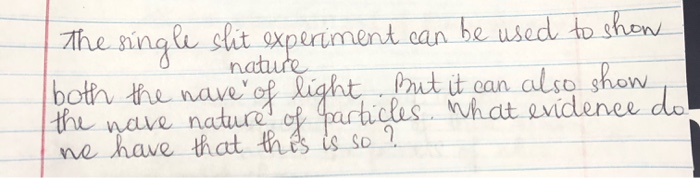 Solved the single shit experiment can be used to show nature | Chegg.com