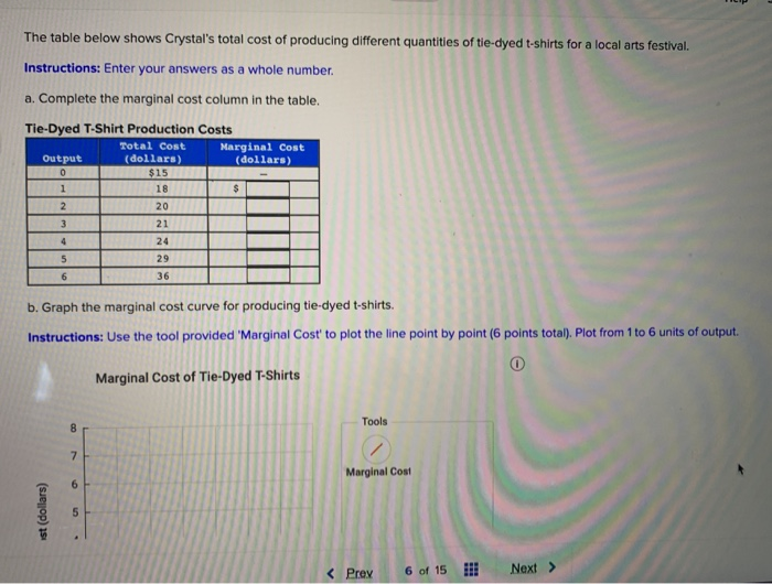Solved The Table Below Shows Crystal s Total Cost Of Chegg solved-the-table-below-shows-crystal-s-total-cost-of-chegg