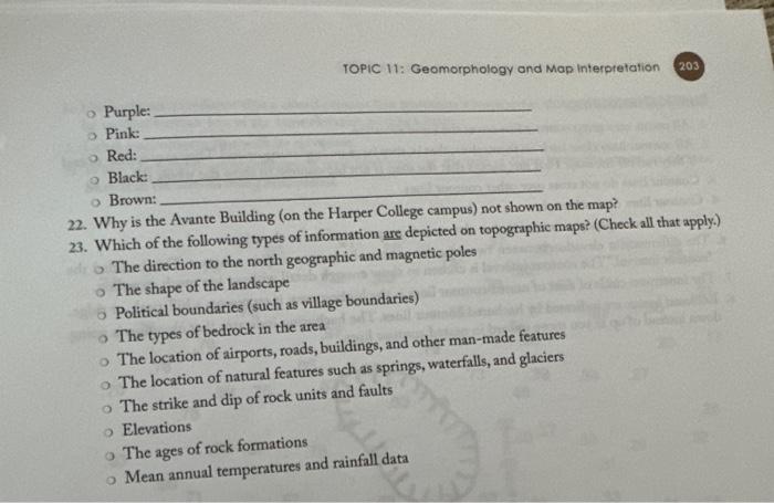 Solved Part 2: Introduction to Map Reading Lab Use the | Chegg.com