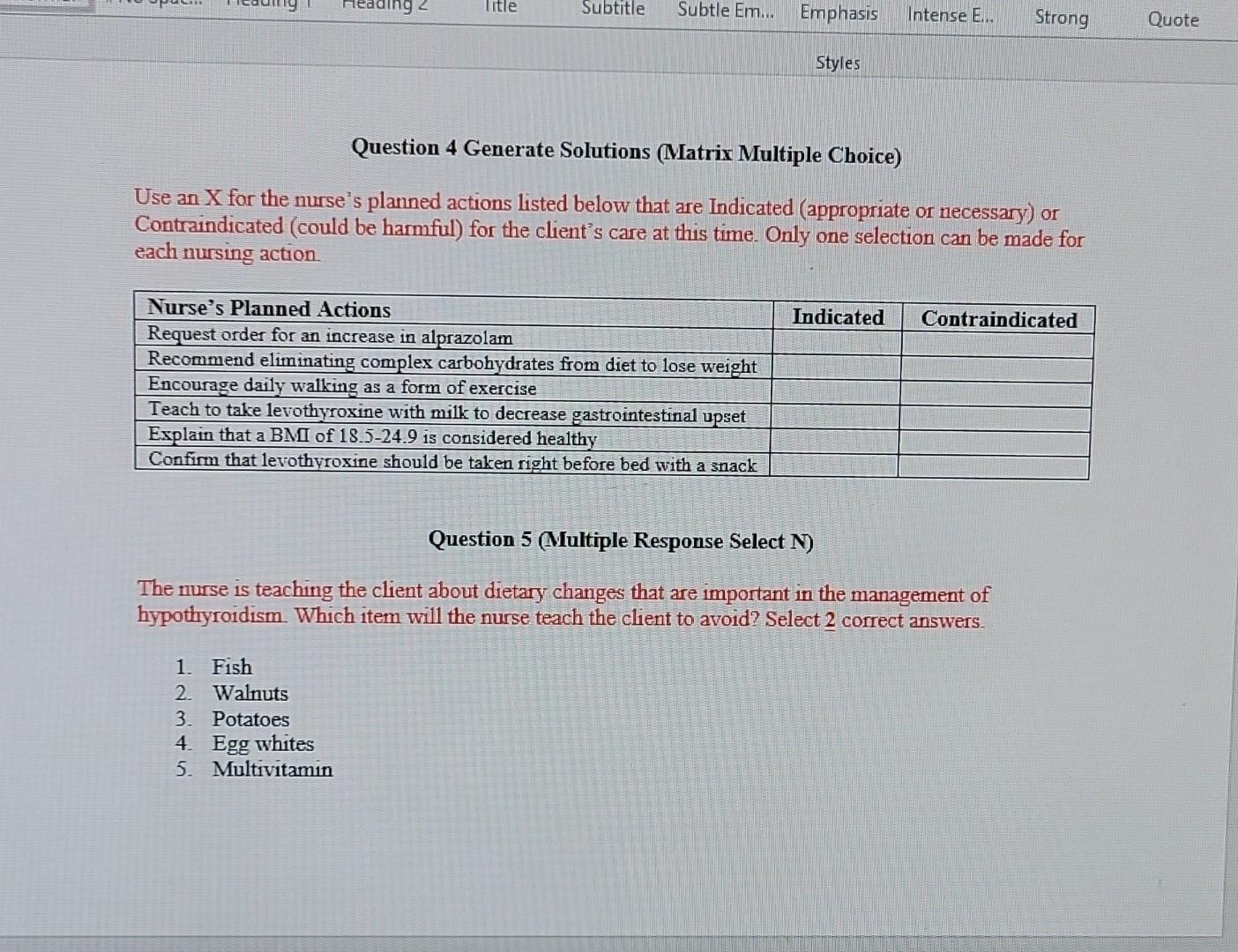 Solved Question 4 Generate Solutions (Matrix Multiple | Chegg.com
