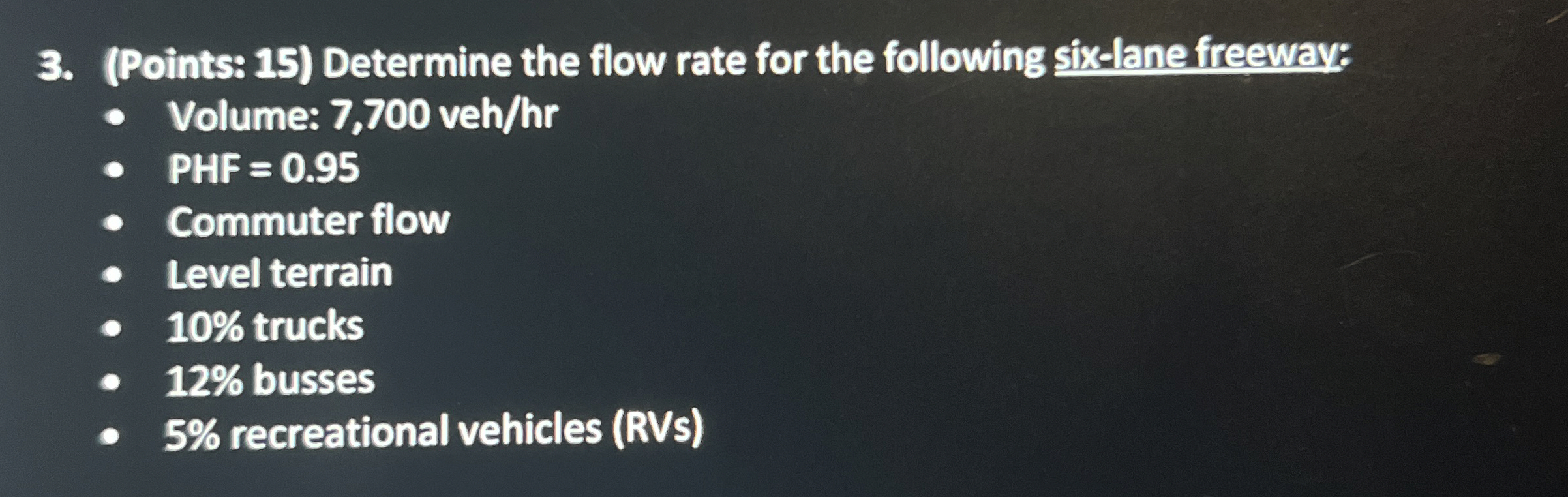 Solved (Points: 15) ﻿Determine the flow rate for the | Chegg.com