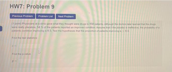 Solved HW7: Problem 9 Previous Problem Problem List Next | Chegg.com