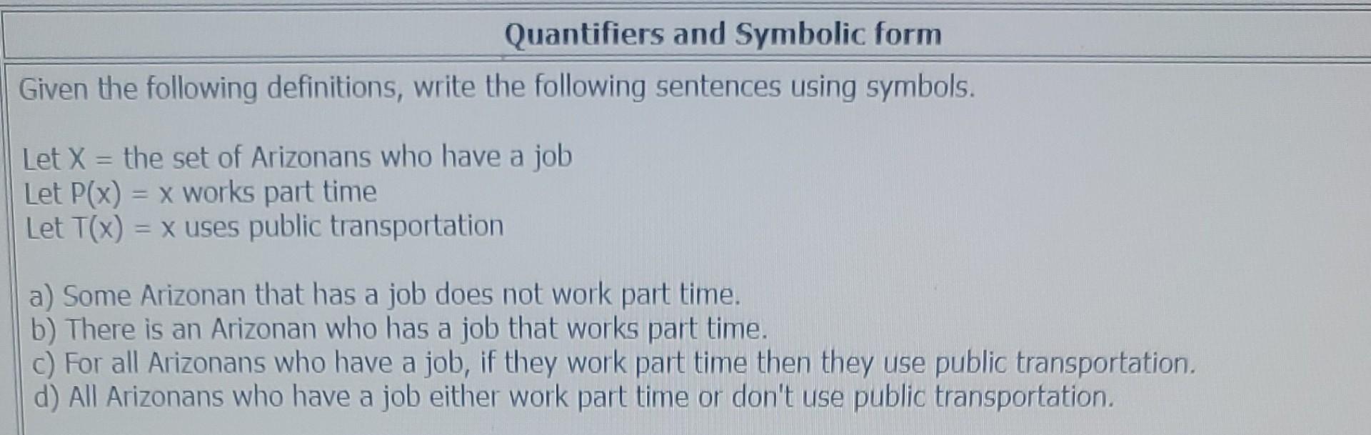Solved Given the following definitions, write the following | Chegg.com