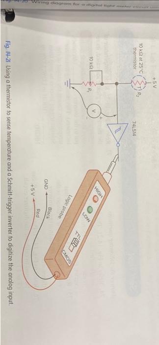 Solved Testing the ADC0804 A/D Fig. 14-18 Wiring diagram for | Chegg.com