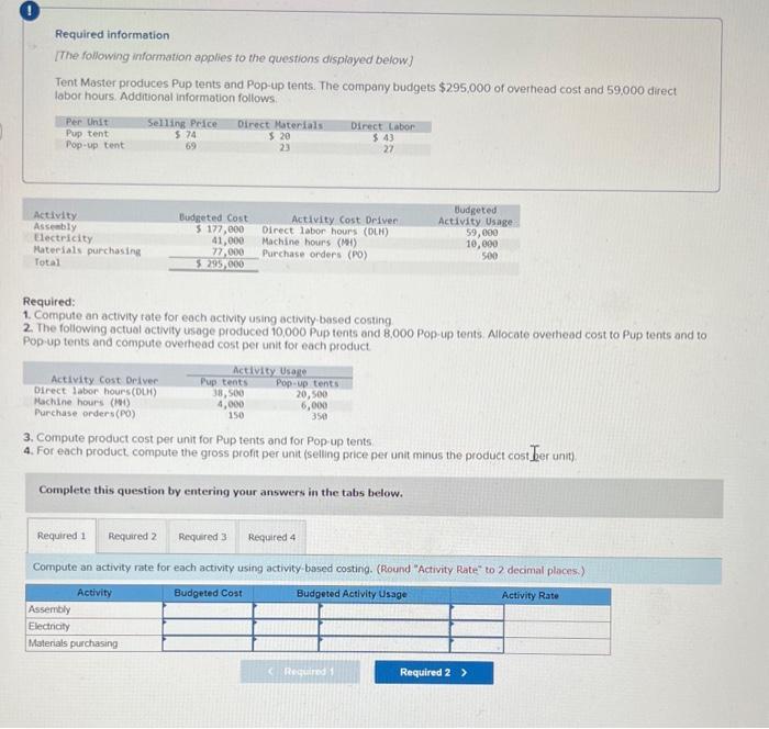 Solved Required information [The following information | Chegg.com