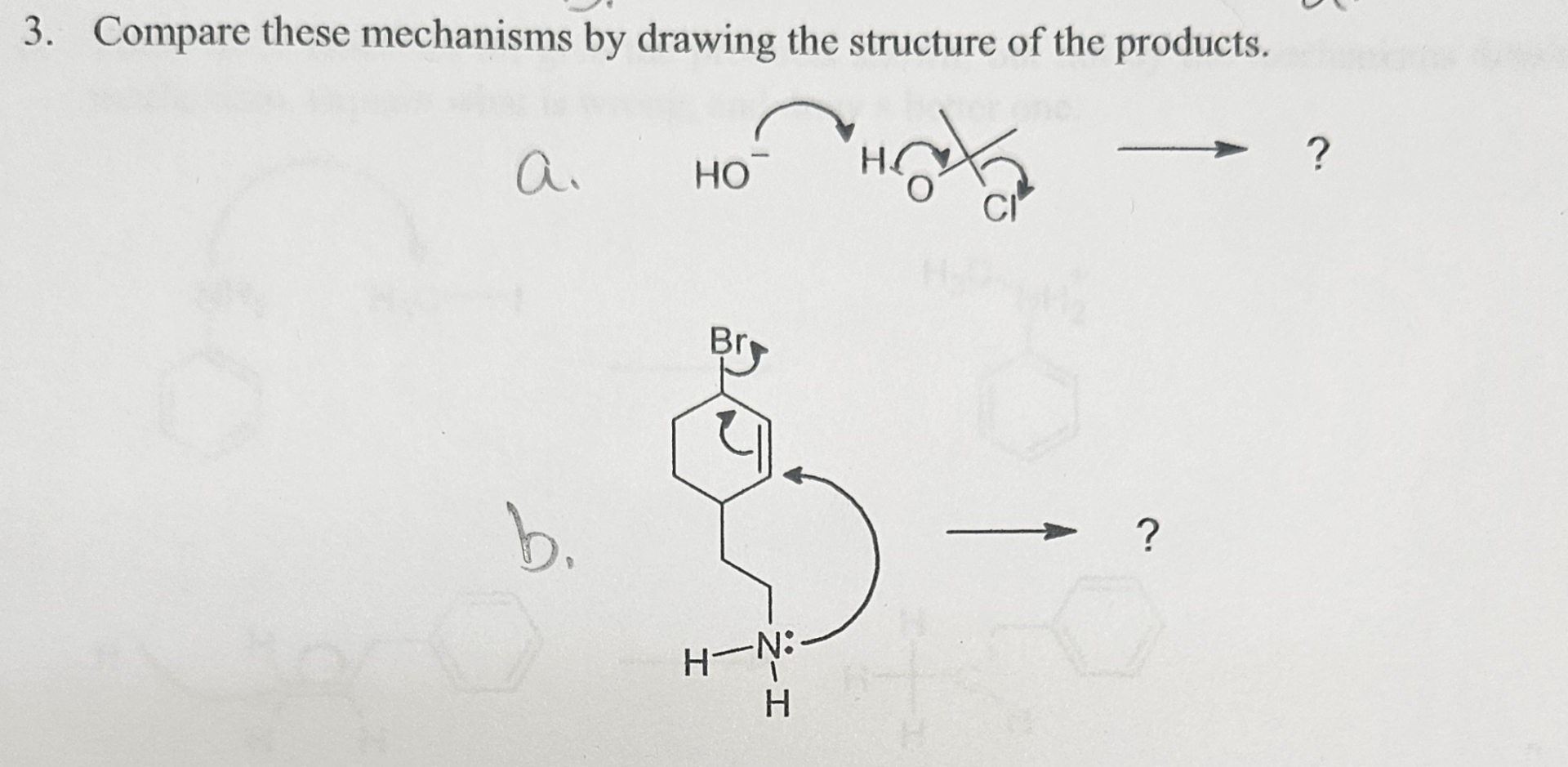 Solved Compare these mechanisms by drawing the structure of | Chegg.com