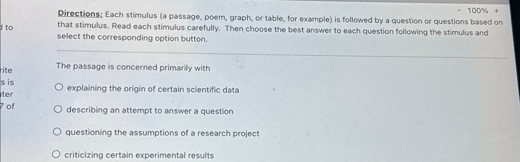 Choose the Best Answer for Each Question Based on the Passage