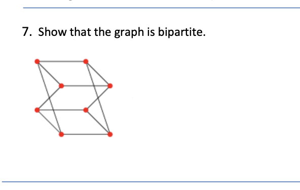 Solved Show that the graph is bipartite. | Chegg.com