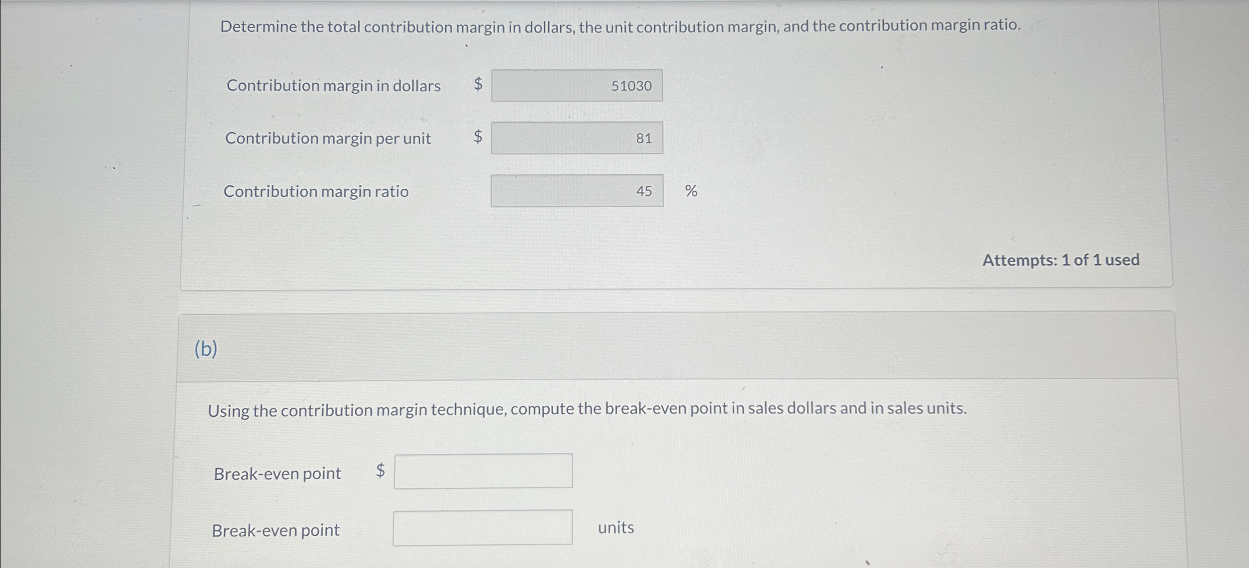 Solved Determine the total contribution margin in dollars, | Chegg.com