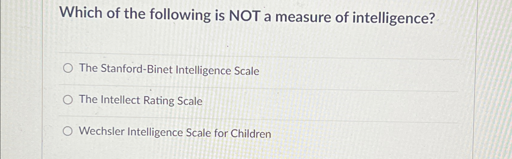 Solved Which of the following is NOT a measure of | Chegg.com