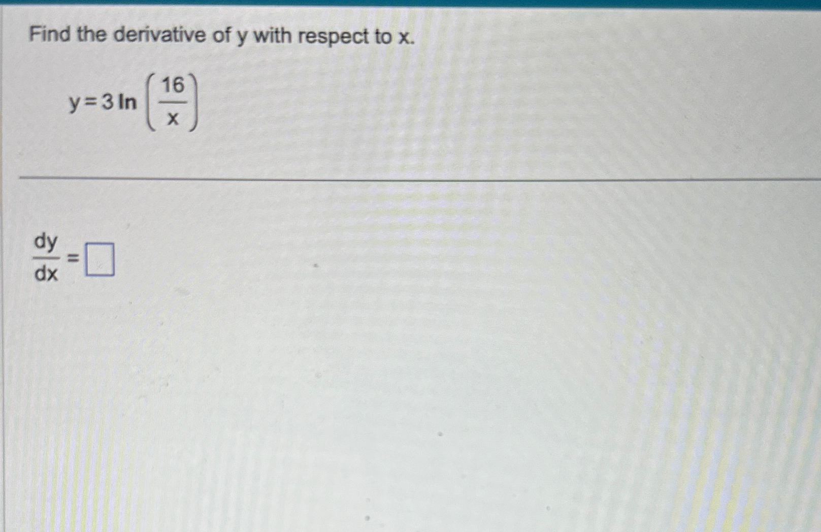 Solved Find the derivative of y ﻿with respect to | Chegg.com