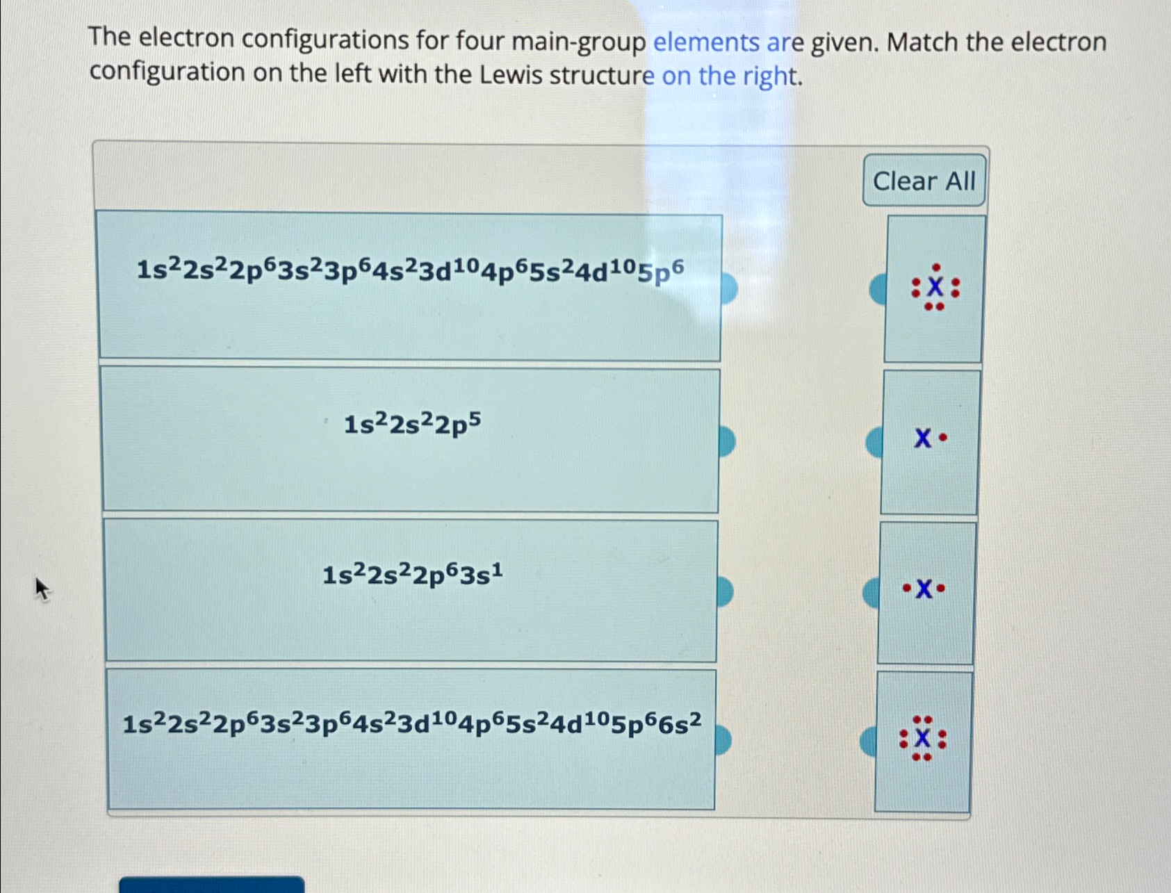 Solved The electron configurations for four main-group | Chegg.com