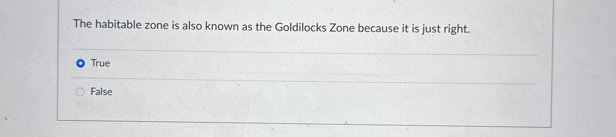 Solved The habitable zone is also known as the Goldilocks | Chegg.com