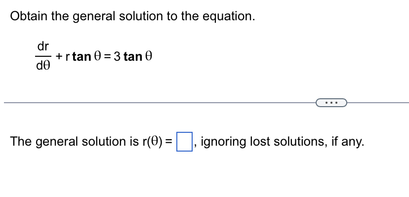 Solved Obtain the general solution to the | Chegg.com