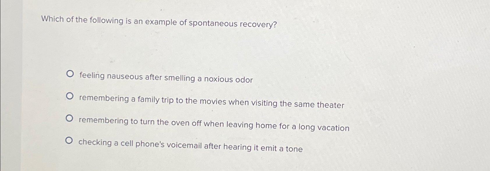 Solved Which of the following is an example of spontaneous | Chegg.com