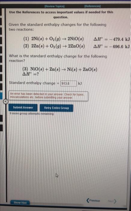 Solved Use the References to access important values if | Chegg.com