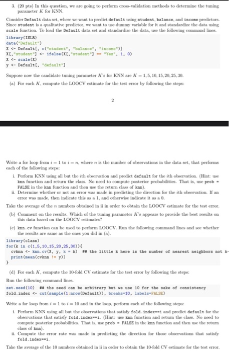 3. (20 pts) In this question, we are going to perform | Chegg.com