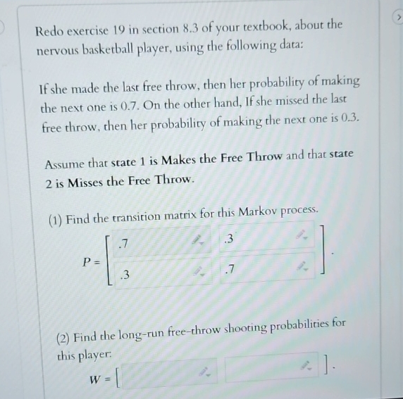 Solved Redo exercise 19 ﻿in section 8.3 ﻿of your textbook, | Chegg.com