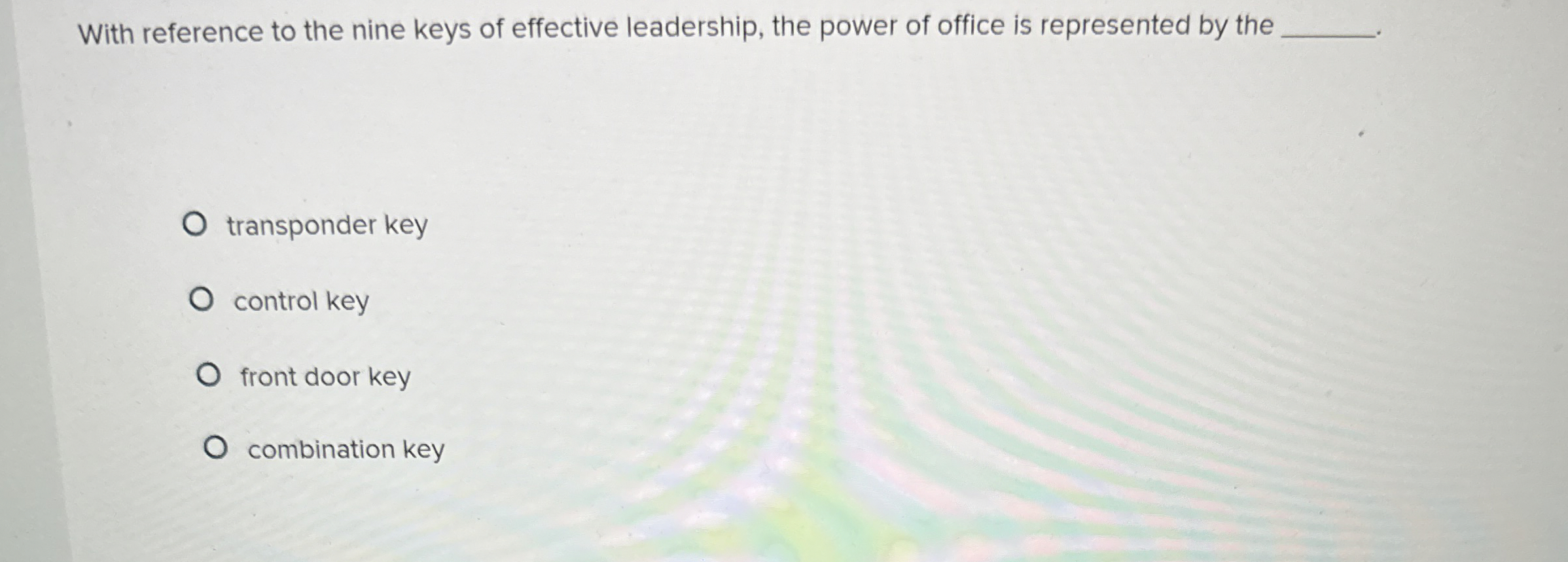 Solved With reference to the nine keys of effective | Chegg.com