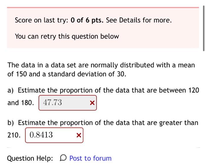 Solved a) Estimate the proportion of the data that are | Chegg.com