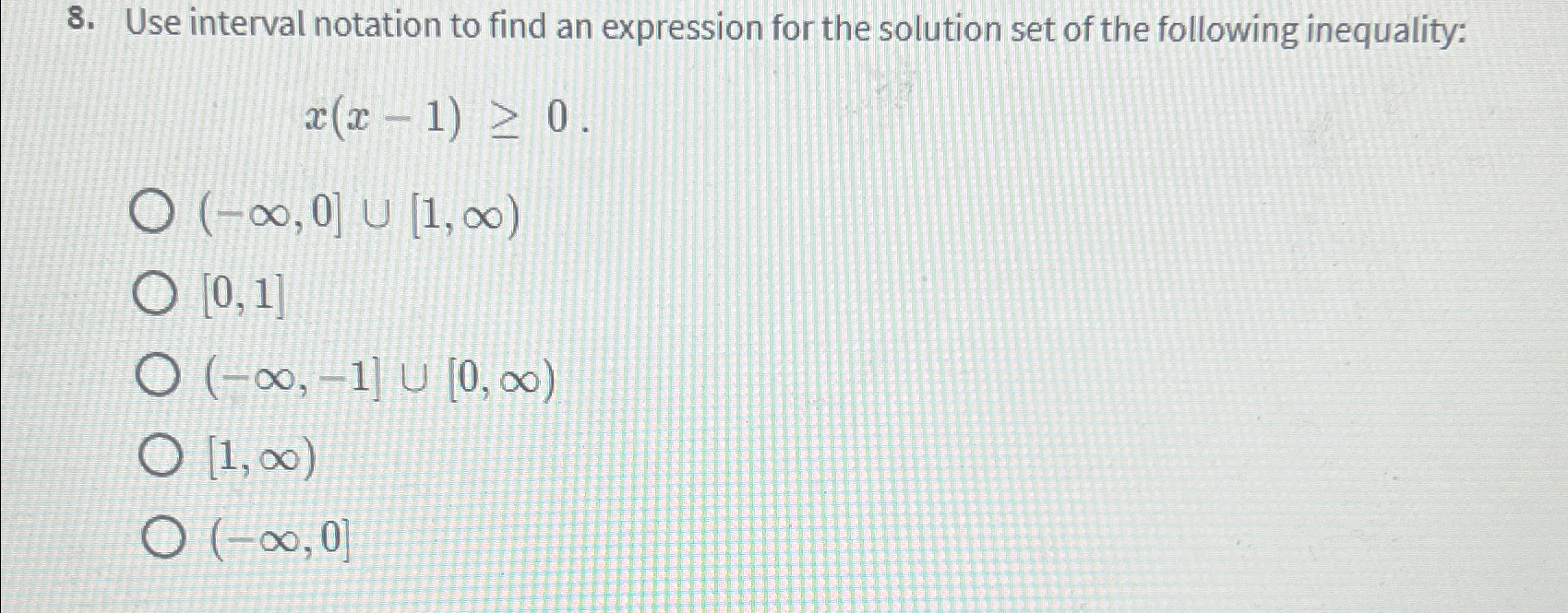 Solved Use Interval Notation To Find An Expression For The 0183