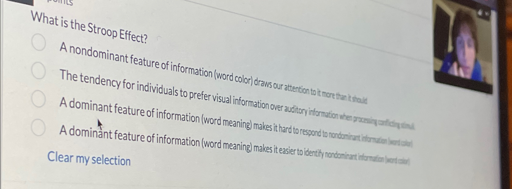 Solved What is the Stroop Effect?A nondominant feature of | Chegg.com