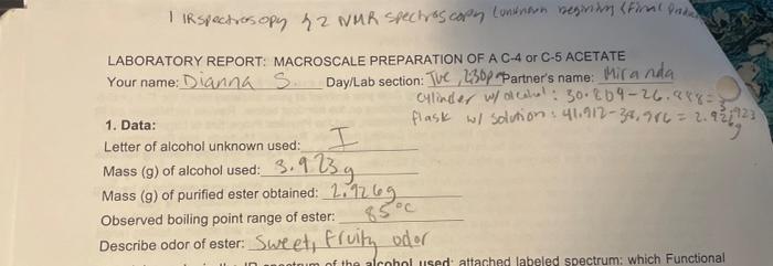 Solved I IRspectrasopy {2 NMR spectros copn consinen beginm | Chegg.com
