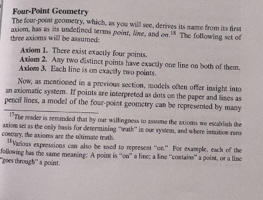 Solved 5. Rewrite each of the axioms of the four-point | Chegg.com