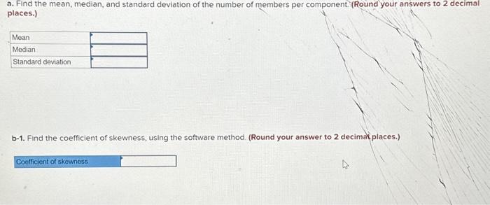 Solved b-1. Find the coefficient of skewness, using the | Chegg.com
