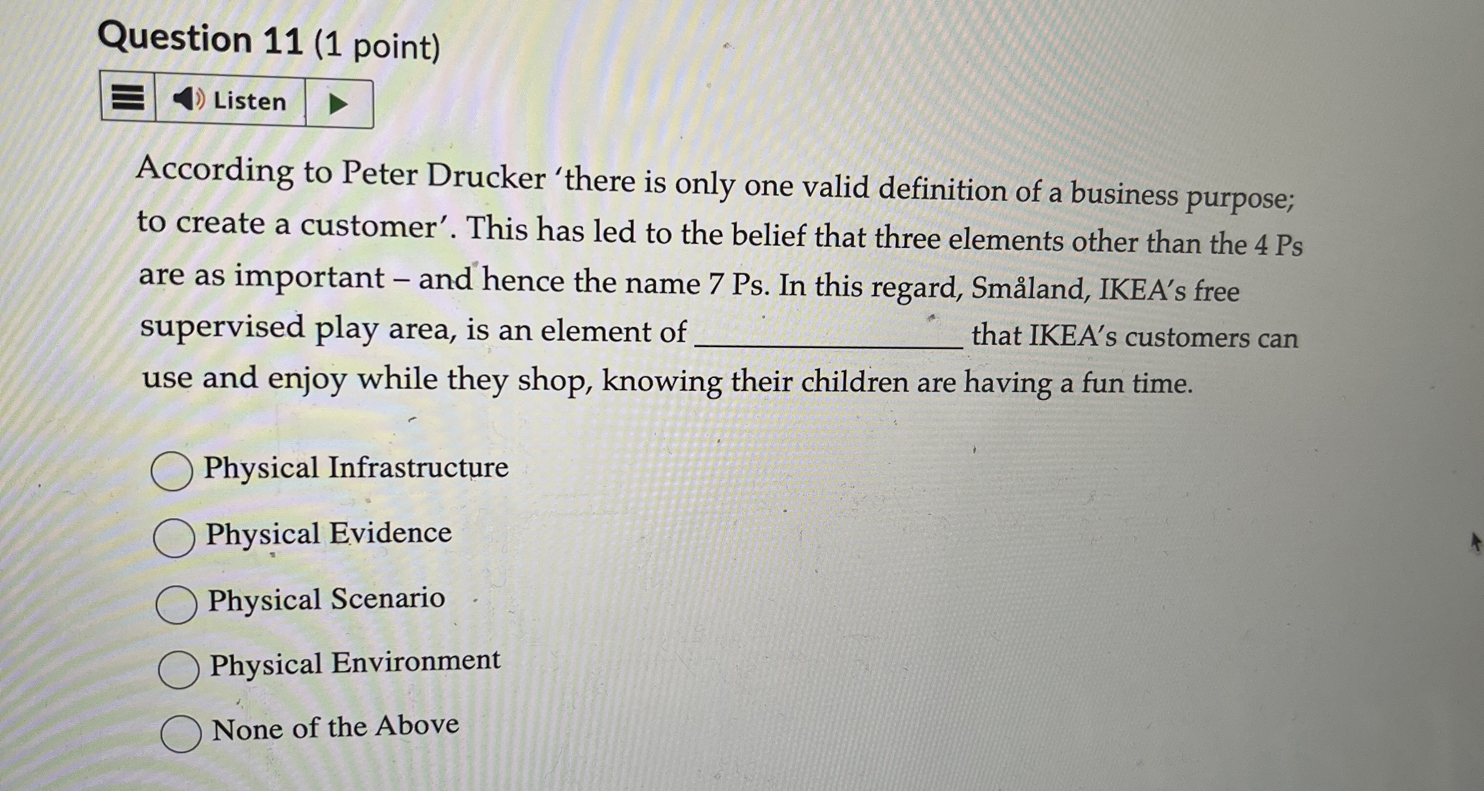 Solved Question 11 (1 ﻿point)ListenAccording to Peter | Chegg.com