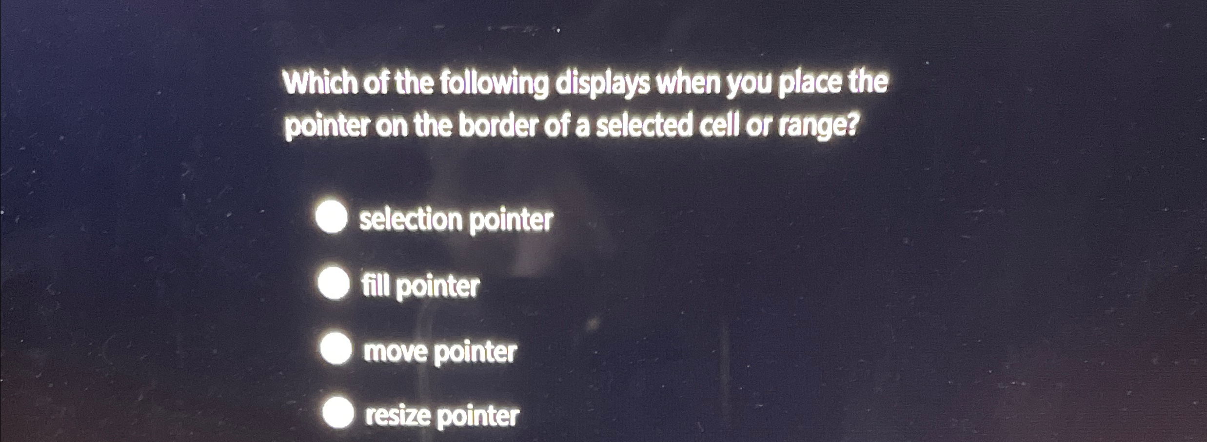 Solved Which of the following dlisplays when you place the | Chegg.com