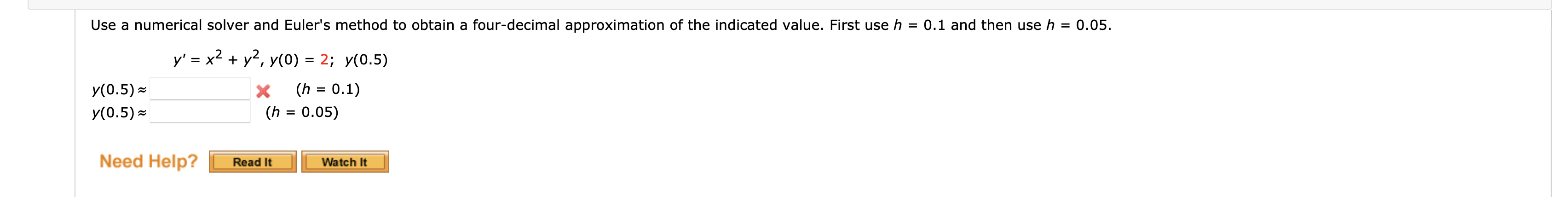 Use a numerical solver and Euler's method to obtain a | Chegg.com Use a numerical solver and Euler's method to obtain a | Chegg.com