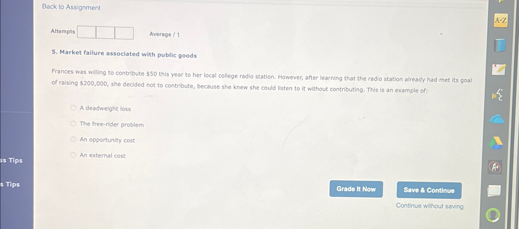 Solved Back to AssignmentAttemptsAverage /15. ﻿Market | Chegg.com