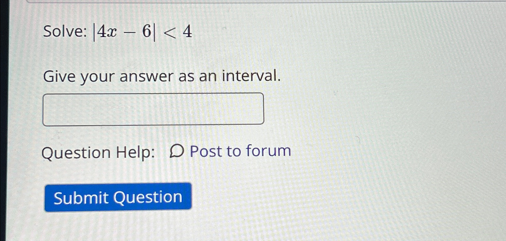 Solved Solve: |4x-6|