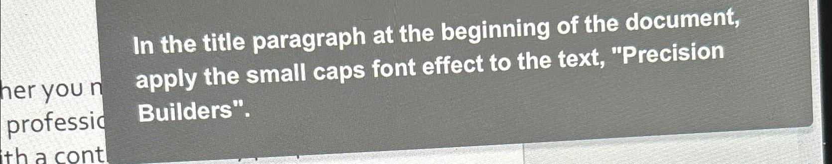 Solved In the title paragraph at the beginning of the | Chegg.com