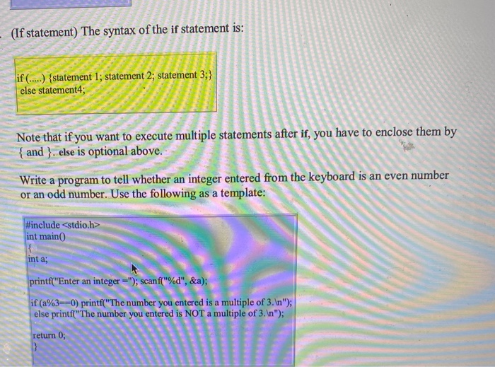 Solved (If statement) The syntax of the if statement is: if | Chegg.com