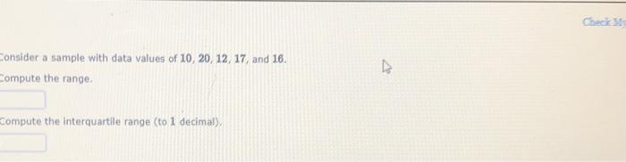 Solved Consider a sample with data values of 10, 20, 12, 17, | Chegg.com