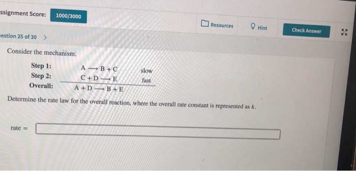Solved ssignment Score: 1000/3000 Resources Hint Check | Chegg.com