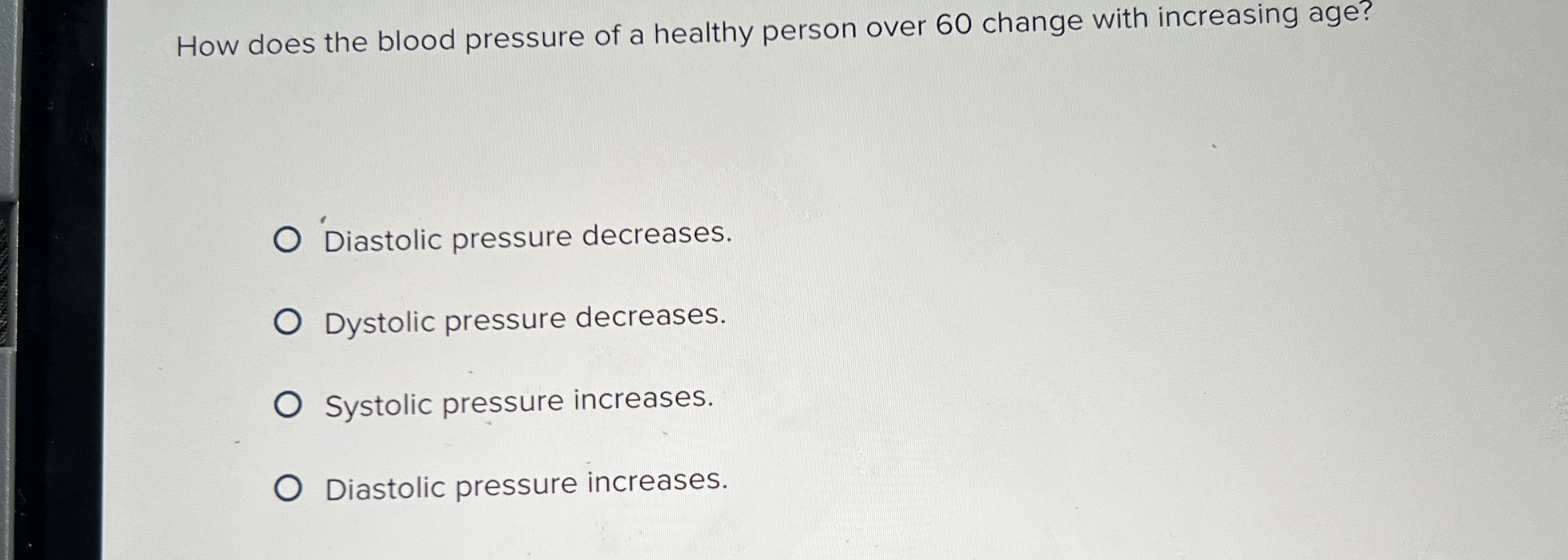 Solved How does the blood pressure of a healthy person over | Chegg.com