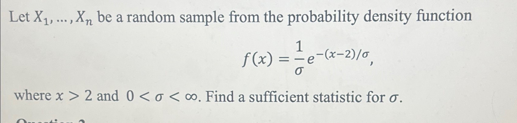 Solved Let x1,dots,xn ﻿be a random sample from the | Chegg.com