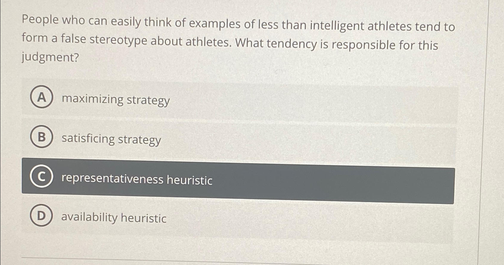 Solved People who can easily think of examples of less than | Chegg.com
