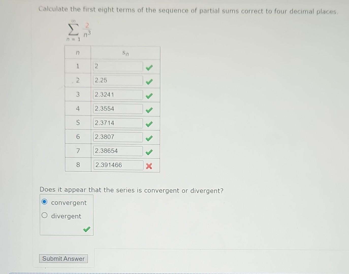 Solved Calculate the first eight terms of the sequence of | Chegg.com
