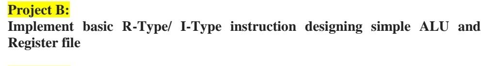 Solved Project B: Implement basic R-Type/ I-Type instruction | Chegg.com