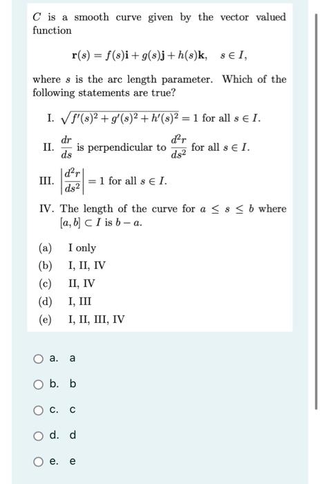 Solved C is a smooth curve given by the vector valued | Chegg.com