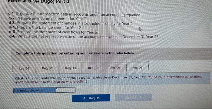 Solved Required information Exercise 5.9A (Algo) Effect of | Chegg.com