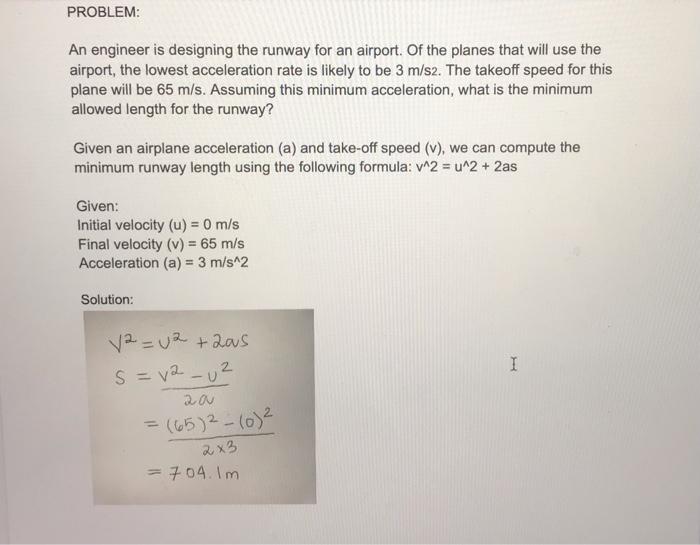 Solved An engineer is designing the runway for an airport. | Chegg.com